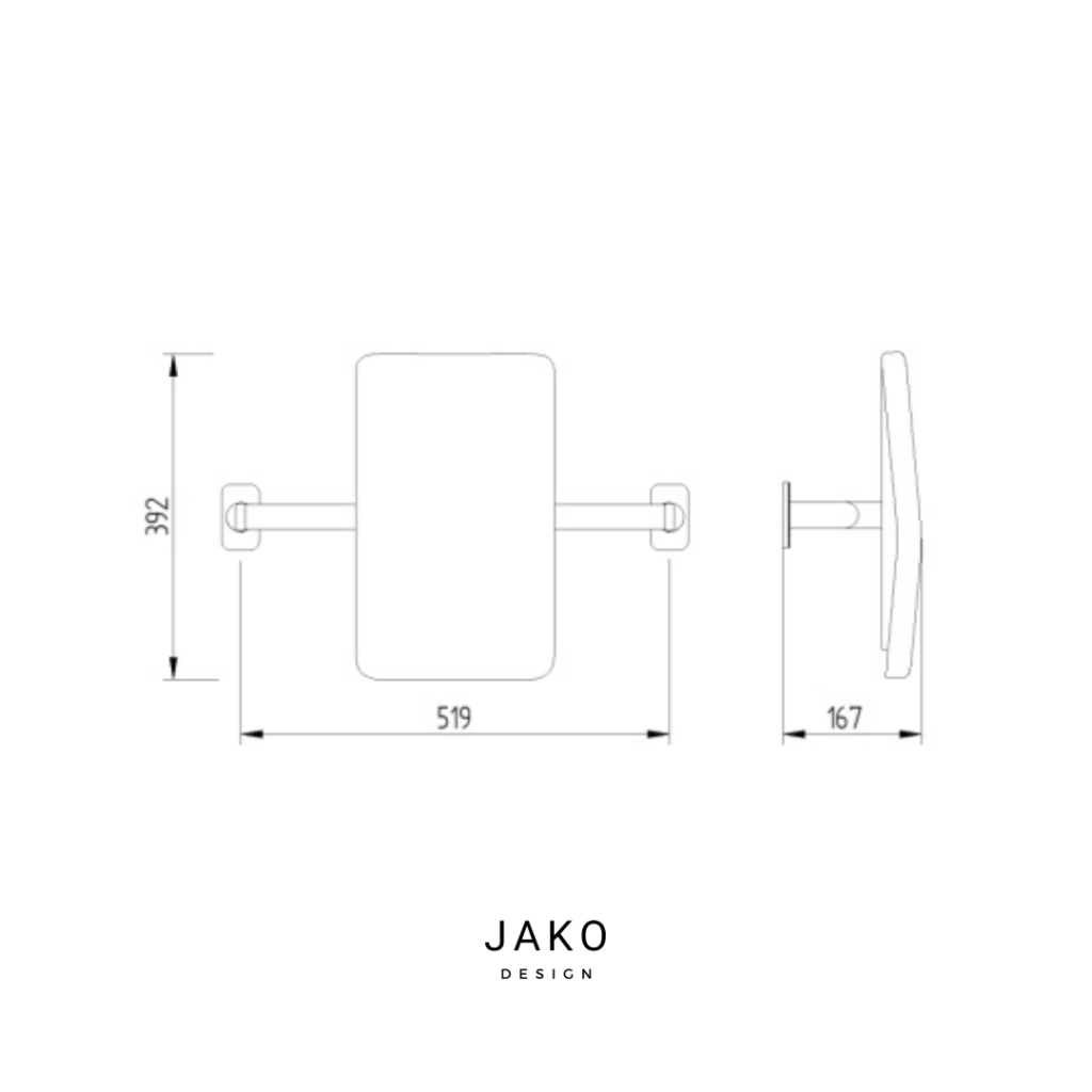 WC – Rückenlehne – JAKO Design in Edelstahl